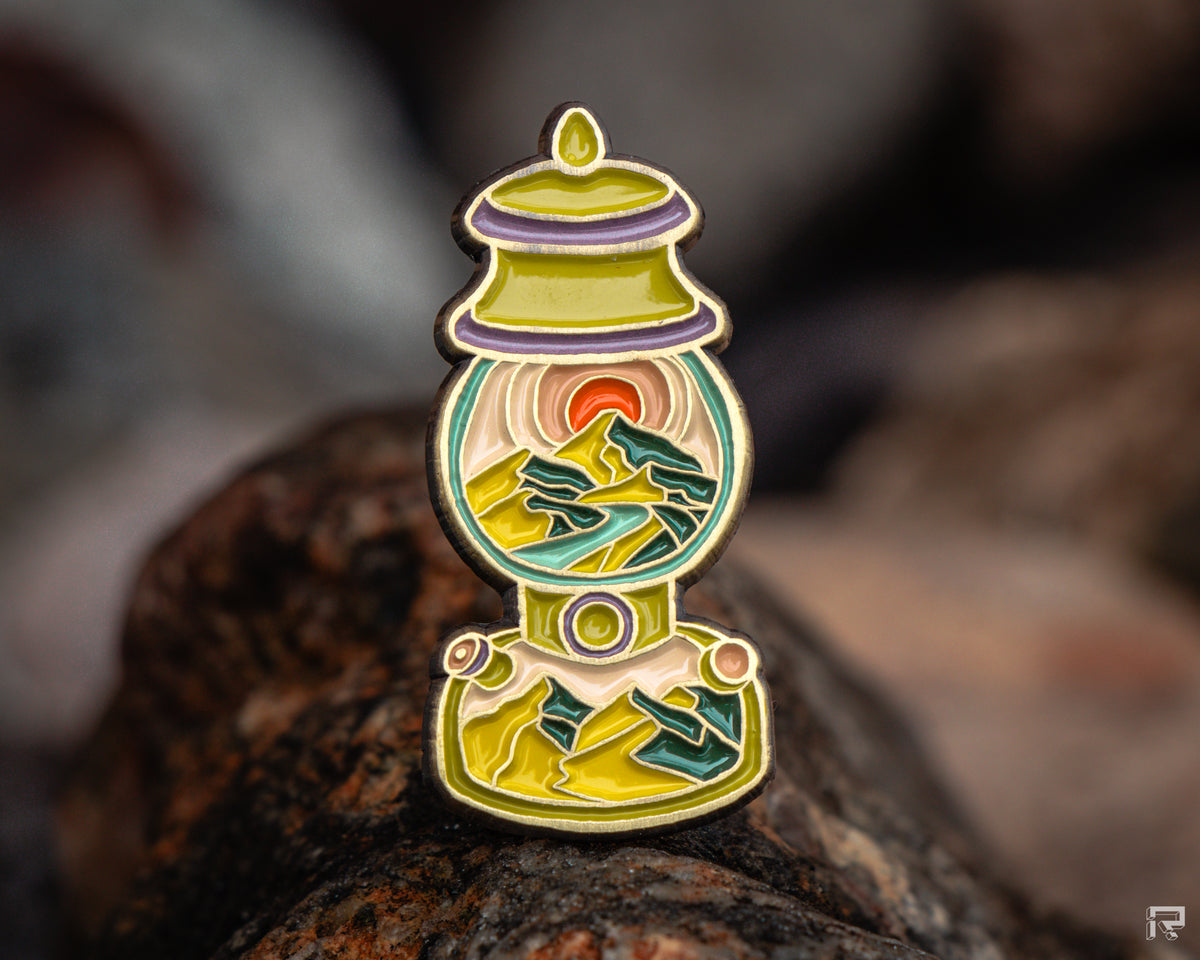 Lantern Enamel Pin – Rutherford Art